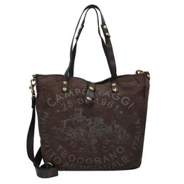 Campomaggi Schultertasche Damen Größe One Size dunkelbraun / grau