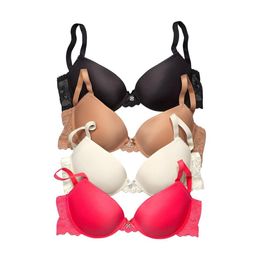 Lascana Push-up-BH Damen Gr&ouml;&szlig;e 80 creme