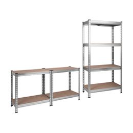 Parkside PERFORMANCE® Schwerlastregal, verzinkter Stahl, B 200 x H 100 x T 50 cm