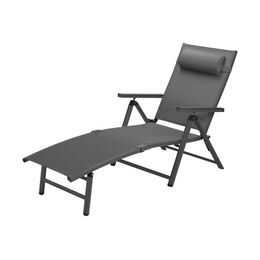 Livarno Home Alu-Liegestuhl »Houston«, mit Armlehne, grau