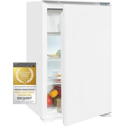 Exquisit Einbau Kühlschrank EKS131-4-E-040D | 118 l Nutzinhalt | Alarm-Funktion | 4*-Gefrieren | 88 cm Höhe | Einbaugerät