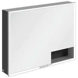 Villeroy & Boch Villeroy & Boch Aufputz-Spiegelschrank My View+ A48110 1000x750x168mm m. Bel. Volcano Black A48110VL