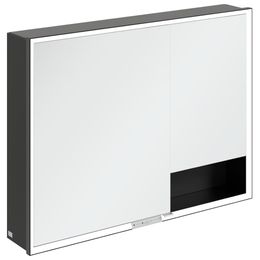 Villeroy & Boch Villeroy & Boch Aufputz-Spiegelschrank My View+ B48110 1000x750x168mm m. Bel. Volcano Black B48110VL