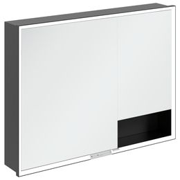 Villeroy & Boch Villeroy & Boch Einbau-Spiegelschrank My View+ B48210 1000x750x167mm m. Bel. Volcano Black B48210VL
