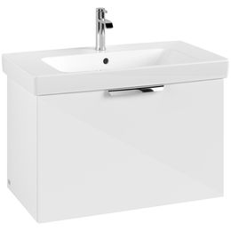 Villeroy & Boch Villeroy & Boch Set LineUp 800mm mit Spiegelschrank Glossy White S00806DHR1