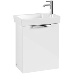 Villeroy & Boch Villeroy & Boch Set LineUp 450mm mit Spiegel Anschlag rechts Glossy White S00801DHR1