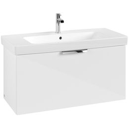 Villeroy & Boch Villeroy & Boch Set LineUp 1000mm mit Spiegelschrank Glossy White S00807DHR1
