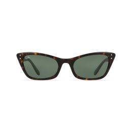 Ray-Ban RB 2299 LADY BURBANK | Damen-Sonnenbrille | Fassung: Vollrand, Cat Eye, Acetat, Havanna | Glasfarbe: Gr&uuml;n