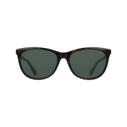 Polaroid PLD 4161/S | Damen-Sonnenbrille | Fassung: Vollrand, Cat Eye, Kunststoff, Havanna | Glasfarbe: Gr&uuml;n