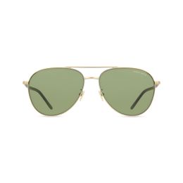 Giorgio Armani AR6162 | Herren-Sonnenbrille | Fassung: Vollrand, Pilot, Metall, Gold Matt | Glasfarbe: Gr&uuml;n