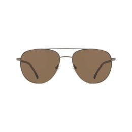 Fielmann MC 581 SUN CL DARCY | Unisex-Sonnenbrille | Fassung: Vollrand, Pilot, Edelstahl, Gun Grau | Glasfarbe: Braun