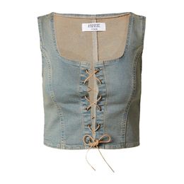 SHYX Top 'Iris' Damen Gr&ouml;&szlig;e L beige / blue denim