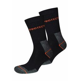 Sympatico Socken Herren Gr&ouml;&szlig;e 43/46 graumeliert / neonorange / schwarz
