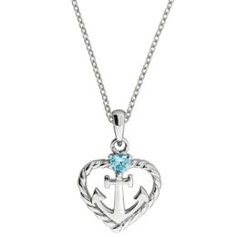Firetti Necklace 'Herz mit Anker' female Silver size One Size