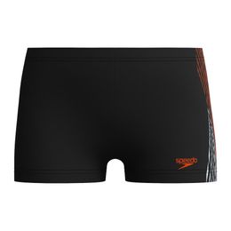 Speedo Badehose Jungen Gr&ouml;&szlig;e 128 hellgrau / dunkelorange / schwarz