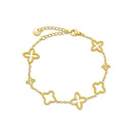Pure Schmuck Bracelet 'Clover Infinity' female Gold size 13 cm