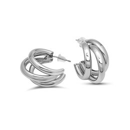 Pure Schmuck Earrings 'Triple' female Silver size 11 cm x 8 cm x 2cm