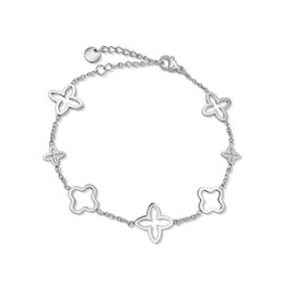 Pure Schmuck Bracelet 'Clover Infinity' female Silver size 13 cm
