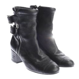 Chanel Stiefeletten Damen Größe 36.5 Second Hand schwarz