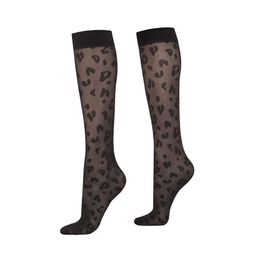 CALZEDONIA Knee High Socks female Black size One Size