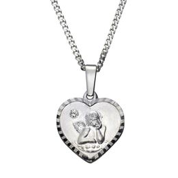 Firetti Necklace 'Herz mit Schutzengel' female Silver size One Size