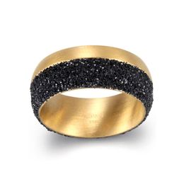 Kingka Ring Damen Gr&ouml;&szlig;e 56 gold / schwarz