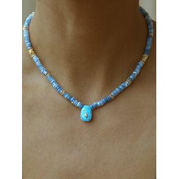 Taboo Vergold. Halskette mit Edelsteinen - (L)40 cm - 74% | Schmuck