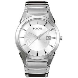 Bulova Analog Watch male Silver size One Size