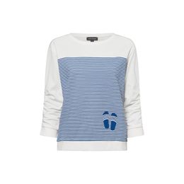 Franco Callegari Sweatshirt Damen Gr&ouml;&szlig;e XXL ecru / blau