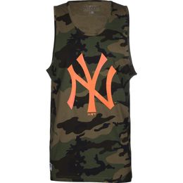 New Era Top 'MLB NY Yankees' Herren Größe M oliv / dunkelgrün / koralle / schwarz