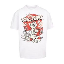 F4NT4STIC T-Shirt 'Tom And Jerry Rocket Prank' Herren Gr&ouml;&szlig;e XS rot / schwarz / wei&szlig;