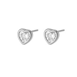 Hey Happiness Earrings 'Crystal Love' female Silver size One Size