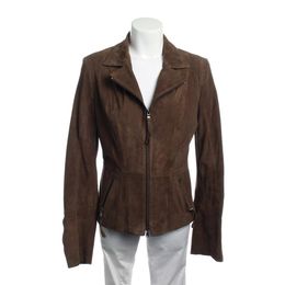Schyia Lederjacke / Ledermantel Damen Gr&ouml;&szlig;e M Second Hand braun