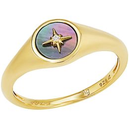 s.Oliver Ring Damen Größe 56 blau / gold / lila