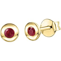 Firetti Ohrringe Damen Gr&ouml;&szlig;e One Size gold / rot