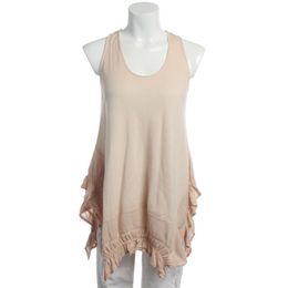 High Use Top / Seidentop Damen Gr&ouml;&szlig;e L Second Hand beige