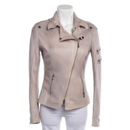 Schyia Lederjacke / Ledermantel Damen Gr&ouml;&szlig;e M Second Hand beige