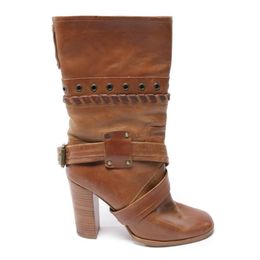 BOSS Stiefel Damen Größe 37 Second Hand braun