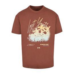 Lost Youth T-Shirt 'Palm' Herren Gr&ouml;&szlig;e XS sand / hellblau / braun