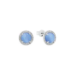 Amor Ohrstecker Silber 925, rhodiniert in Blau | Gr.: onesize