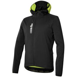 RH+ Radjacke Alpha Padded Hoody Jkt in black-acid lime | Gr.: XL