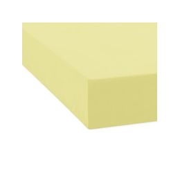 Traumschlaf Spannbettlaken Feinbiber Boxspring in vanille | Gr.: 200 x 200 cm