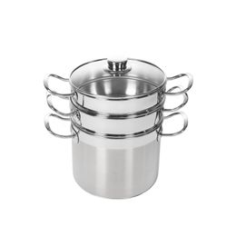 Pinti Inox PINTINOX GRANVAPORE PIU 4-tlg. Edelstahl Dampf Kochtopf 5 l