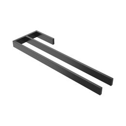 kalb Handtuchhalter J&ouml;rn mit zwei Stangen f&uuml;r Waschtisch, schwarz, Aluminium, L&auml;nge: 400mm, H&ouml;he: 25mm, Tiefe: 120mm