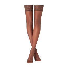 CALZEDONIA Hold-up stockings female Brown size XS