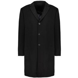 Große Größen Weis Mantel "Berlin" in minimalistischem Look Farbe schwarz Größe: 36