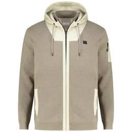Große Größen s.Oliver Strickjacke mit Kapuze Farbe grün Größe: 3XL