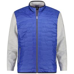 Gro&szlig;e Gr&ouml;&szlig;en Hajo Sweatjacke mit Steppeinsatz Farbe lichtblau Gr&ouml;&szlig;e: 3XL
