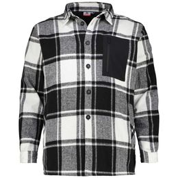 Große Größen Maul Sport Flanell Hemdjacke, atmungsaktiv Farbe schwarz/weiß Größe: 62