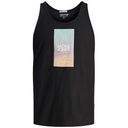Jack & Jones Große Größen Jack&Jones Tanktop mit Label-Print Farbe schwarz Größe: 3XL